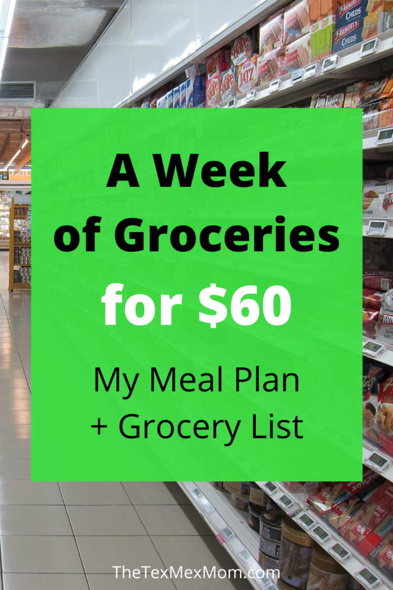 $60 Weekly Grocery Budget | Simple Menu and Grocery List!