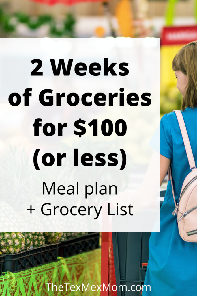 Two Weeks of Groceries for $100 | Simple Menu and Grocery List!