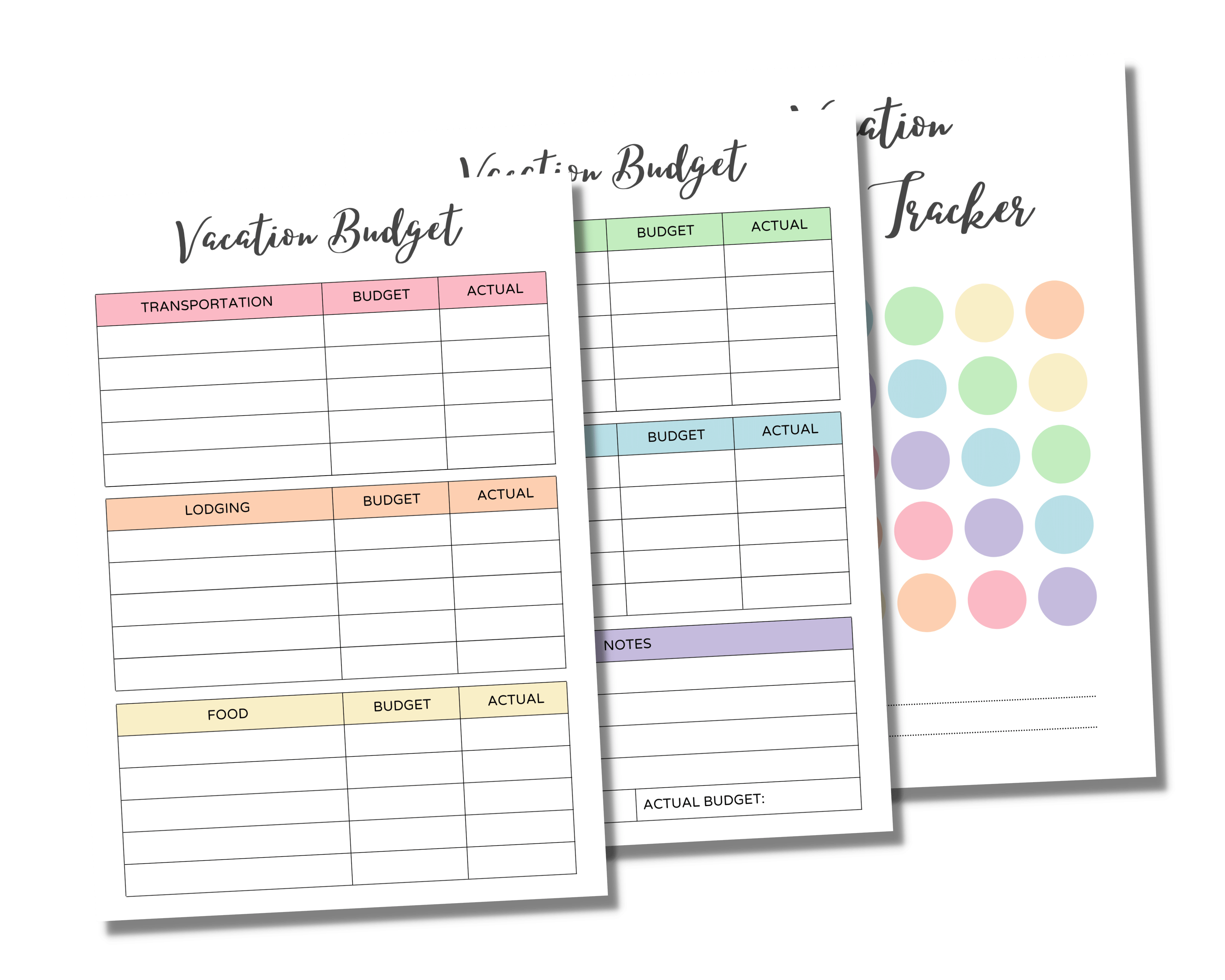 Vacation Budget Worksheets - The Tex-Mex Mom