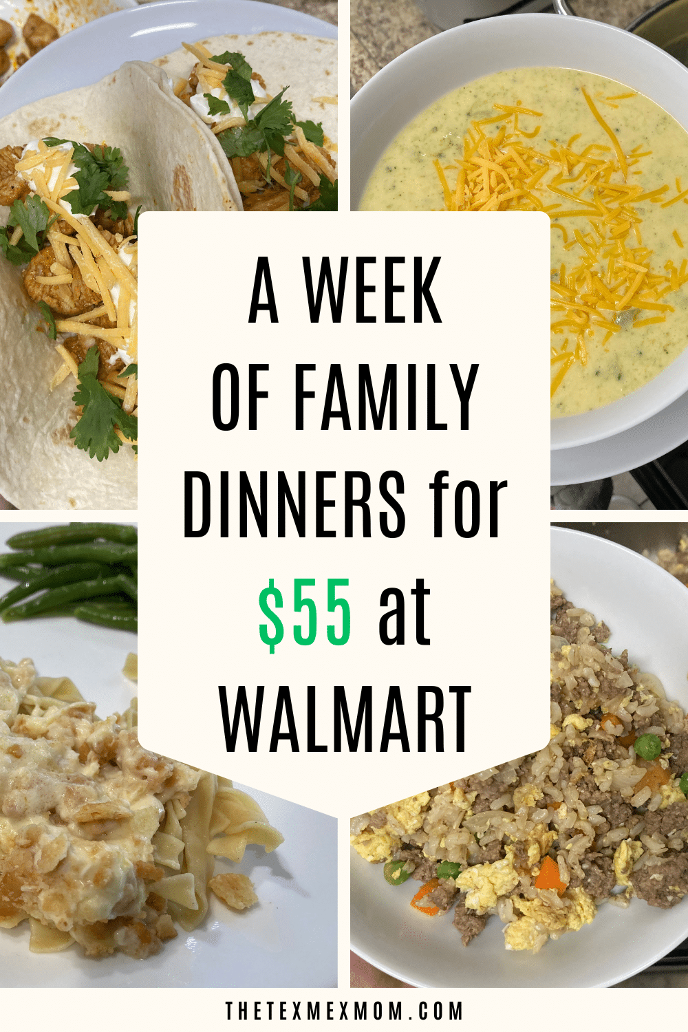 $55 Walmart Meal Plan: A Week of Easy Budget Family Dinners - The Tex ...